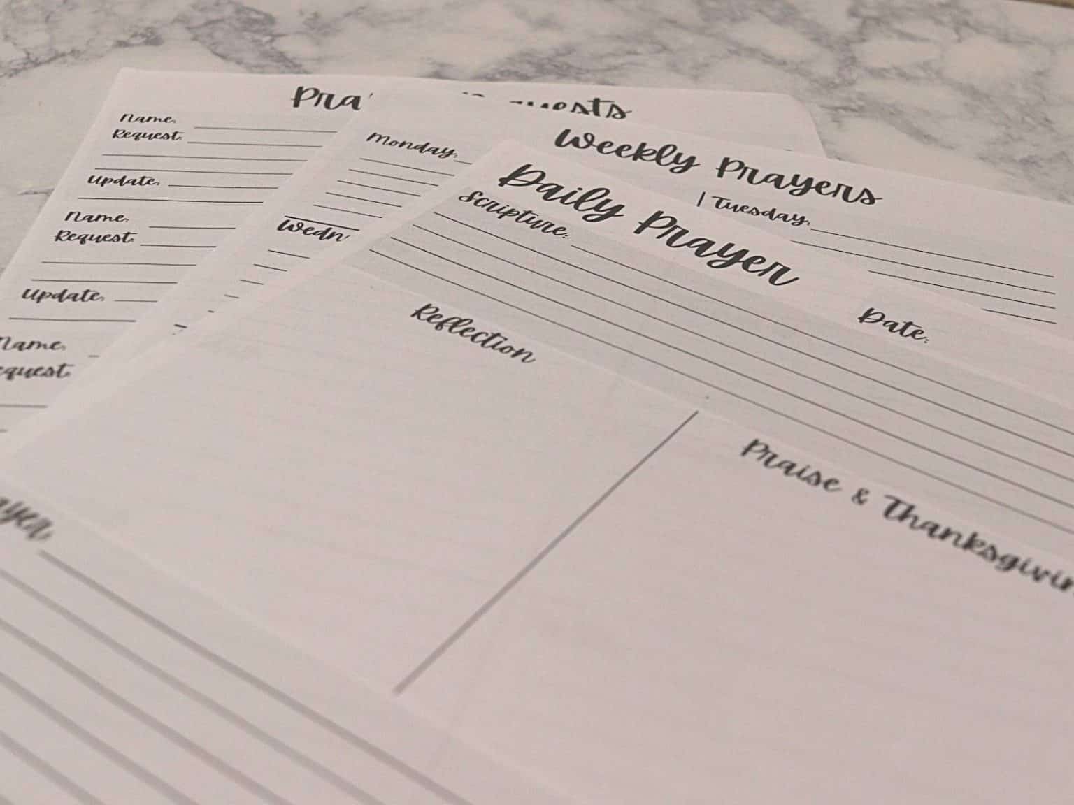 How to Make a Prayer Journal with Free Printables
