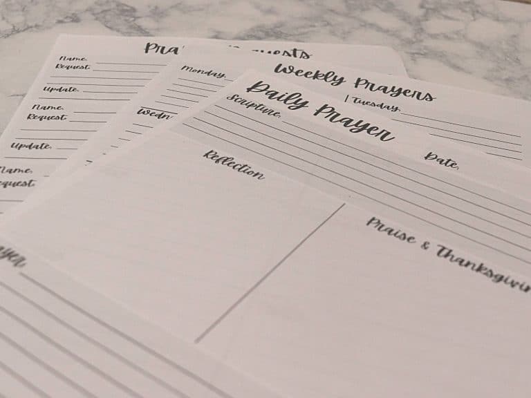 How to Make a Prayer Journal with Free Printables