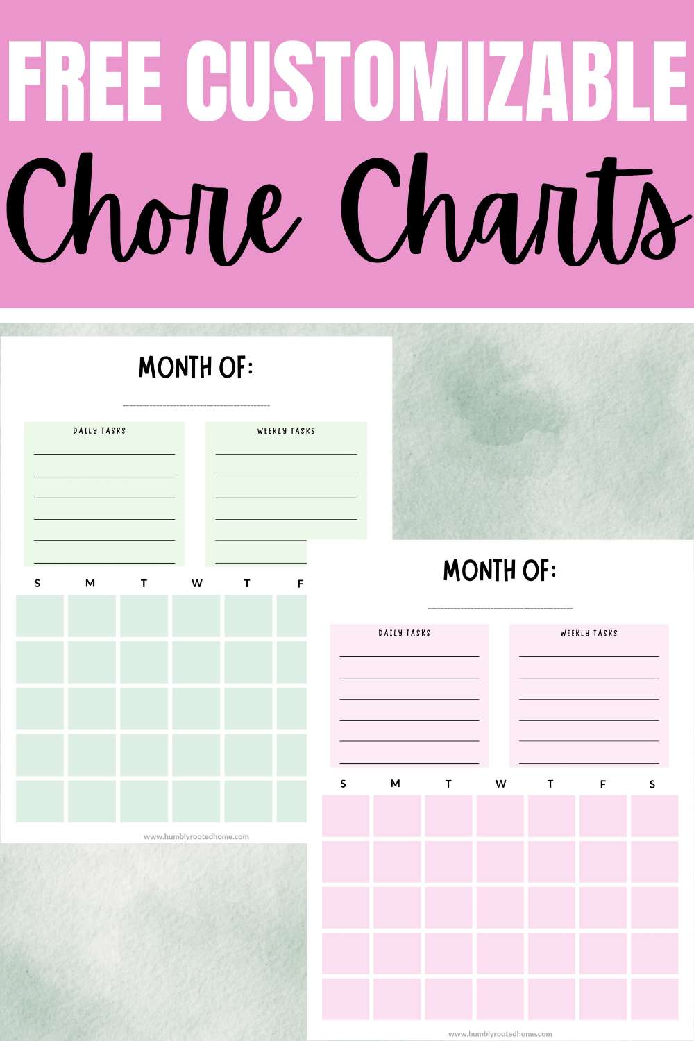 FREE CHORE CHART PRINTABLE (DAILY, WEEKLY, MONTHLY)