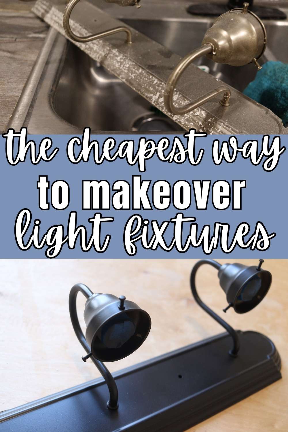 How to Update Your Bathroom Light Fixture with Spray Paint