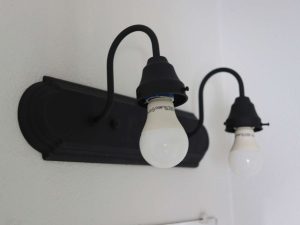 How to Update Your Bathroom Light Fixture with Spray Paint