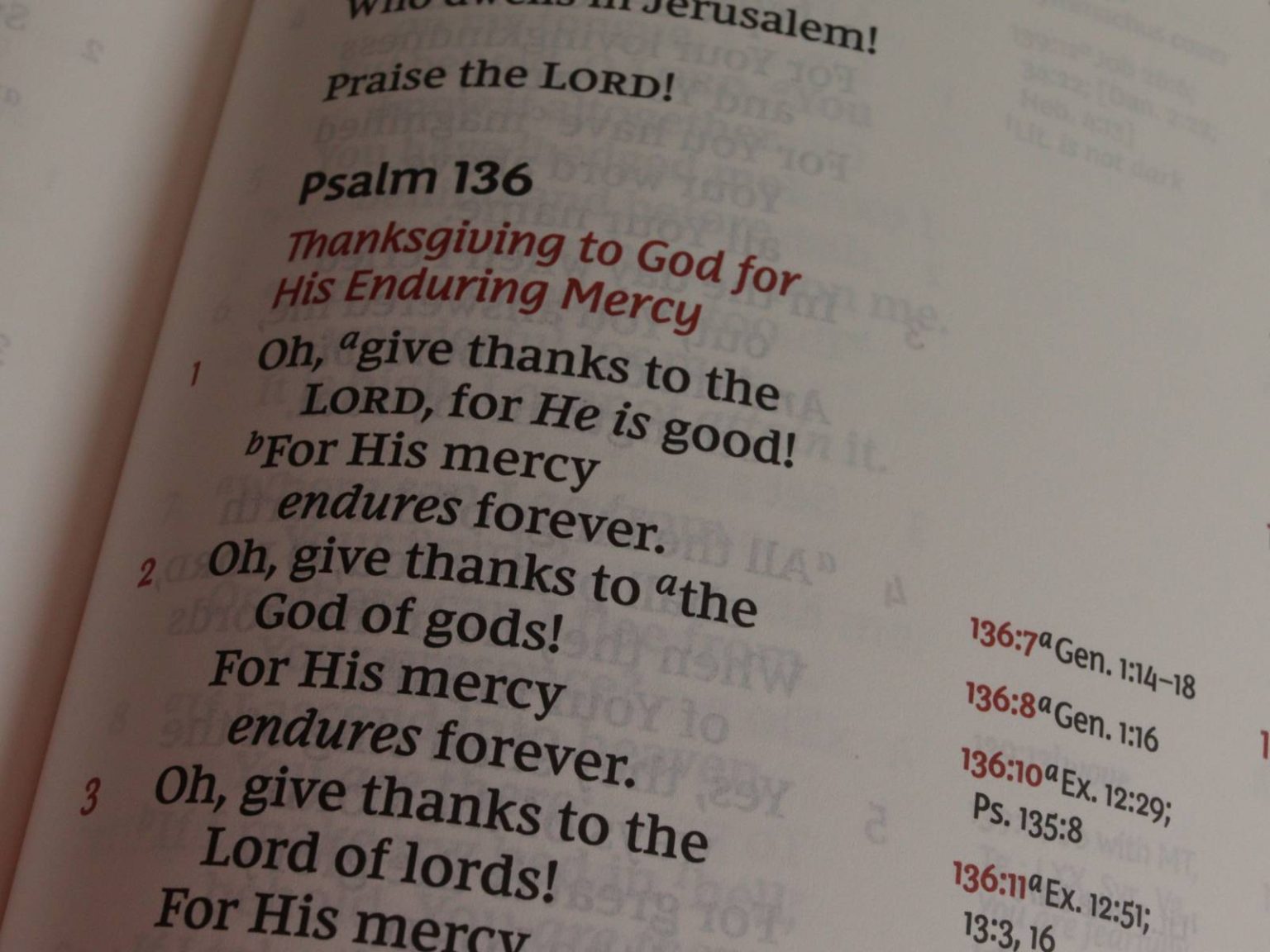 Bible Verses for Thanksgiving and Gratitude (KJV)