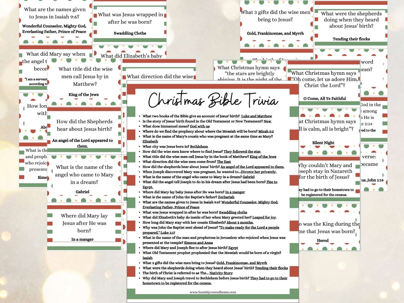 Free Printable Christmas Bible Trivia for the Whole Family!