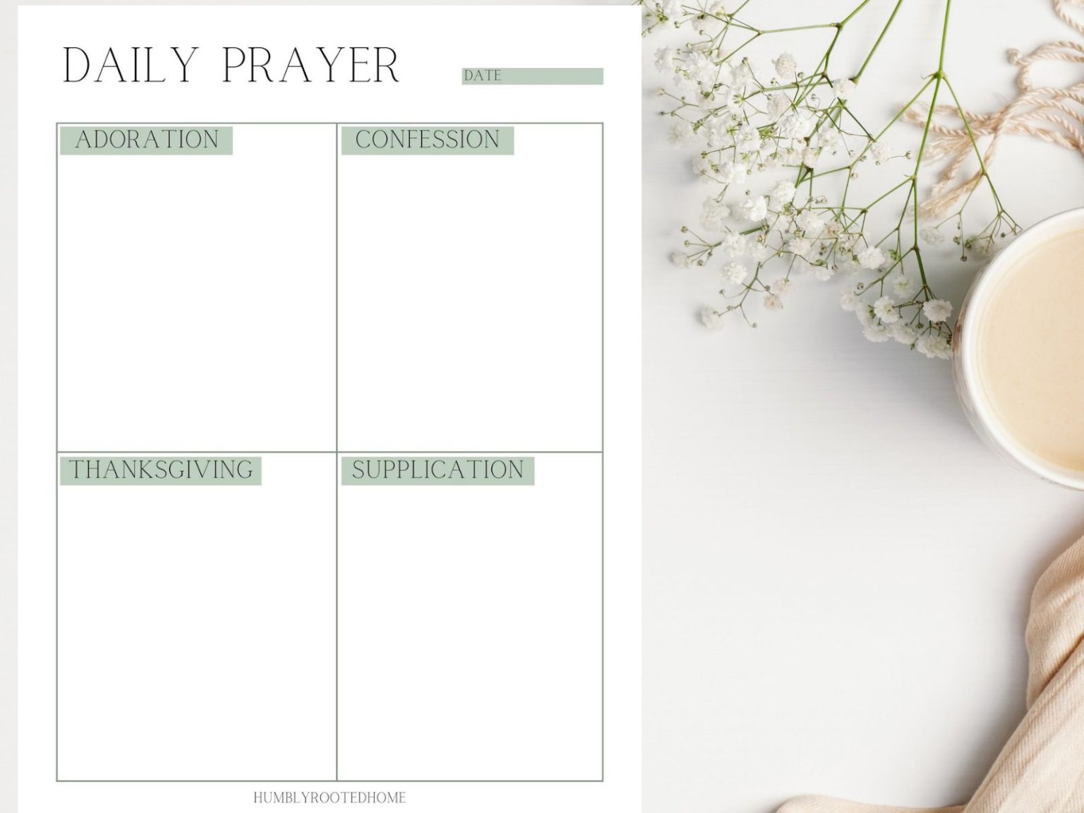 ACTS Prayer Model with Free Printable Worksheet