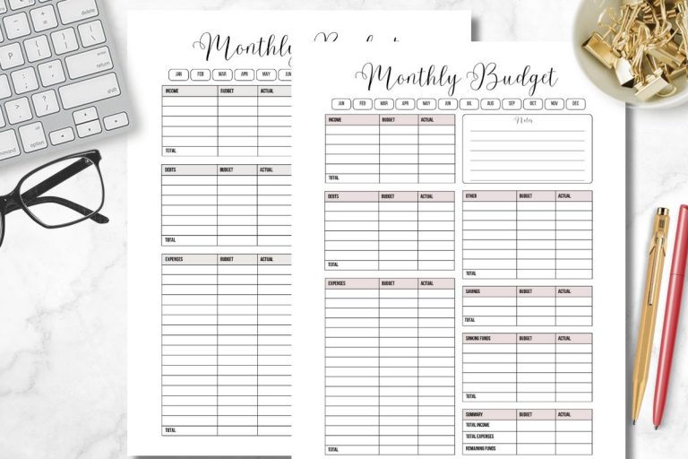 Free Monthly Budget Printables You'll Love