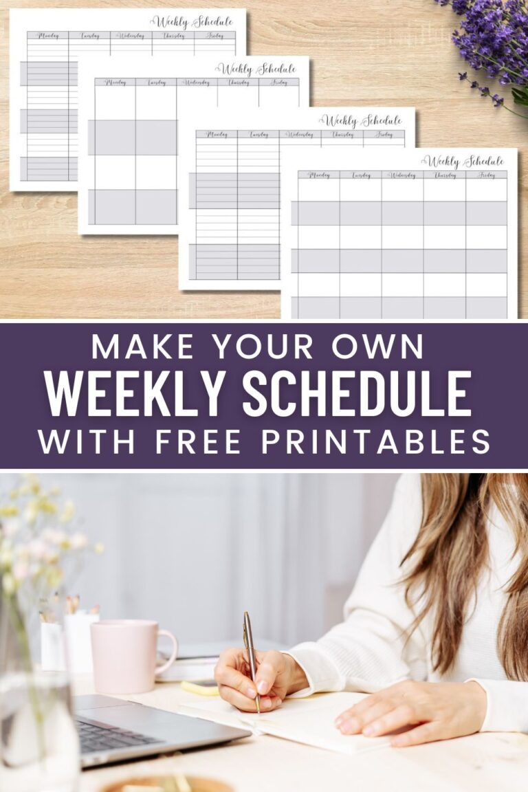 Free Printable Weekly Schedule for All Your Planning Needs!