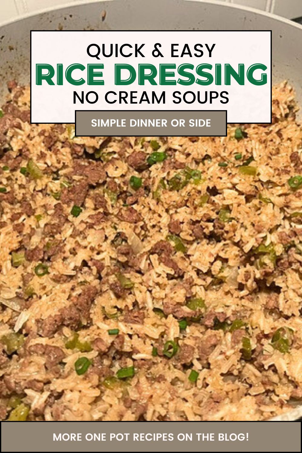 Easy One Pot Rice Dressing Recipe