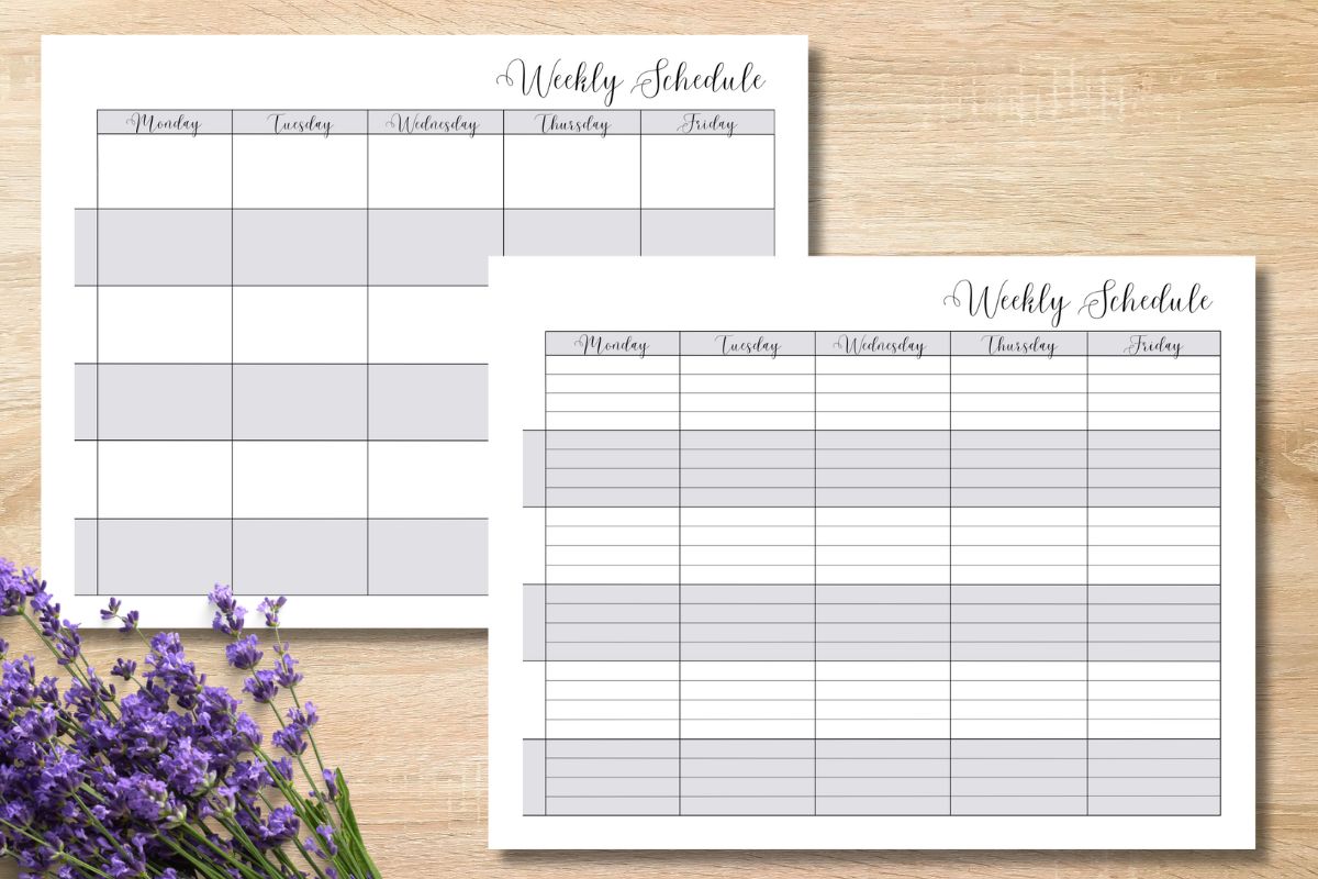 Free Printable Weekly Schedule for All Your Planning Needs!