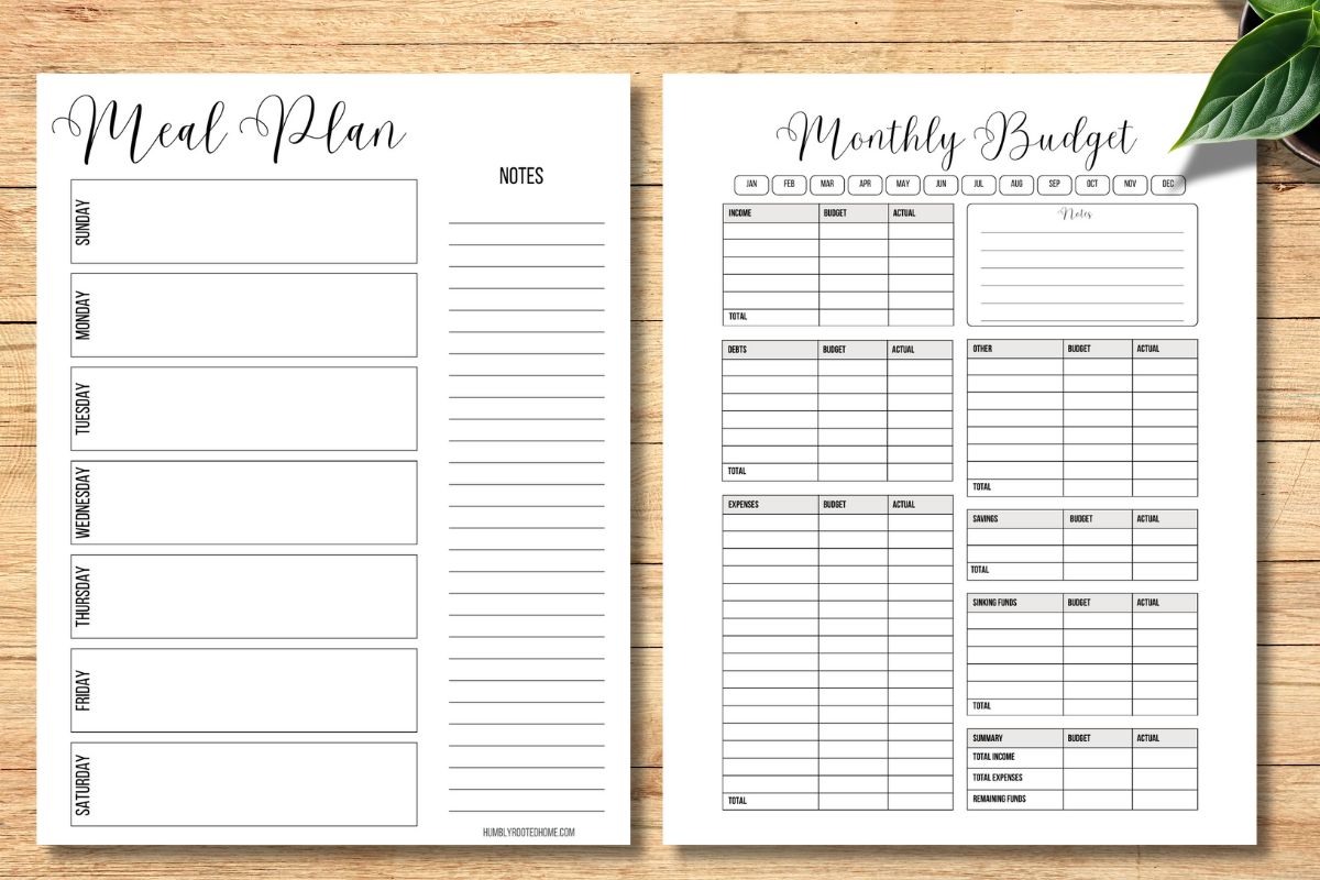 Free 12 Month Undated Calendar Printable