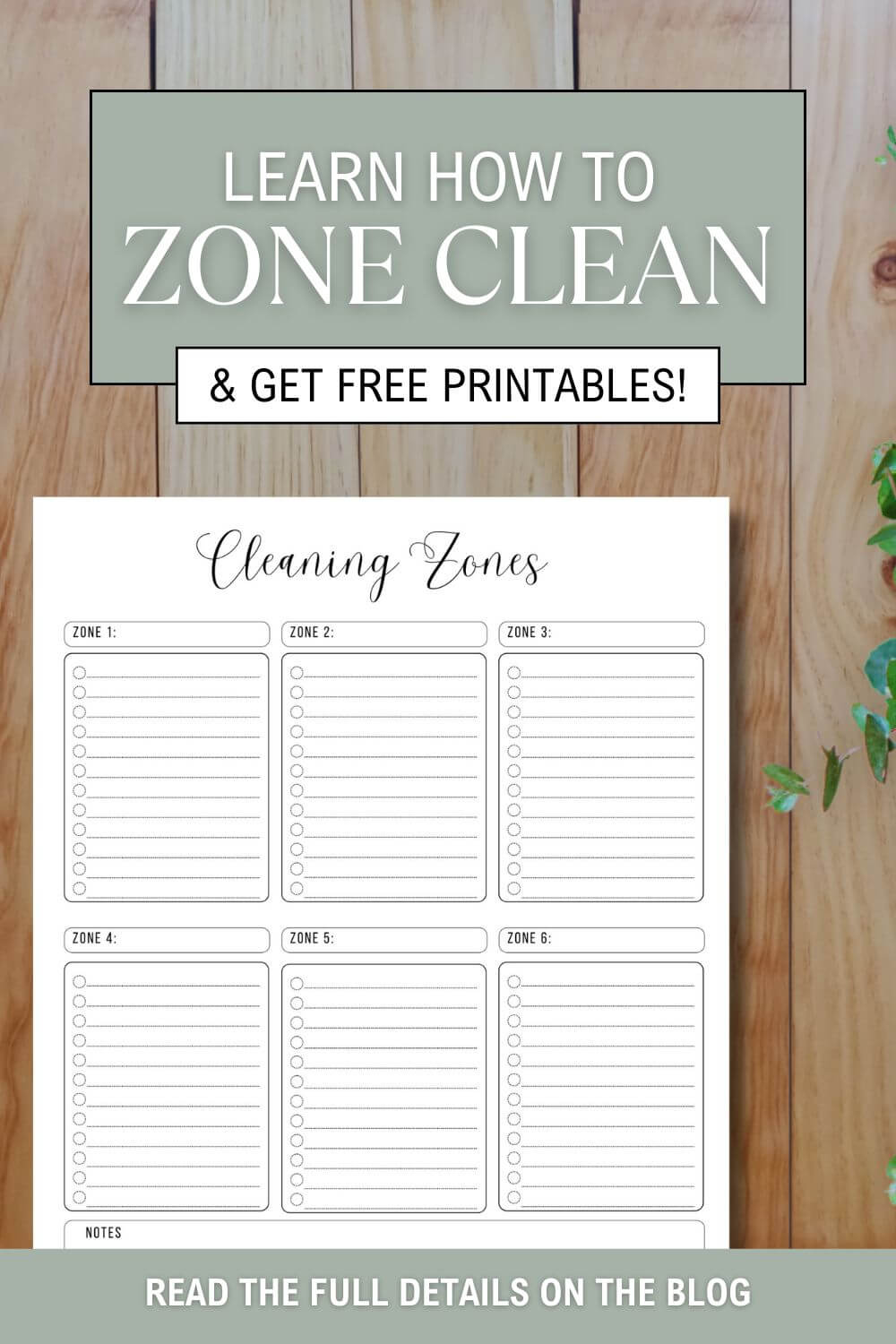 Zone Cleaning Made Easy: Free Printable Cleaning Schedule
