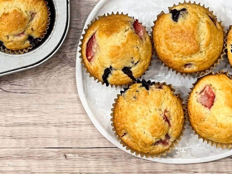 Easy Mixed Berry Muffins from Scratch