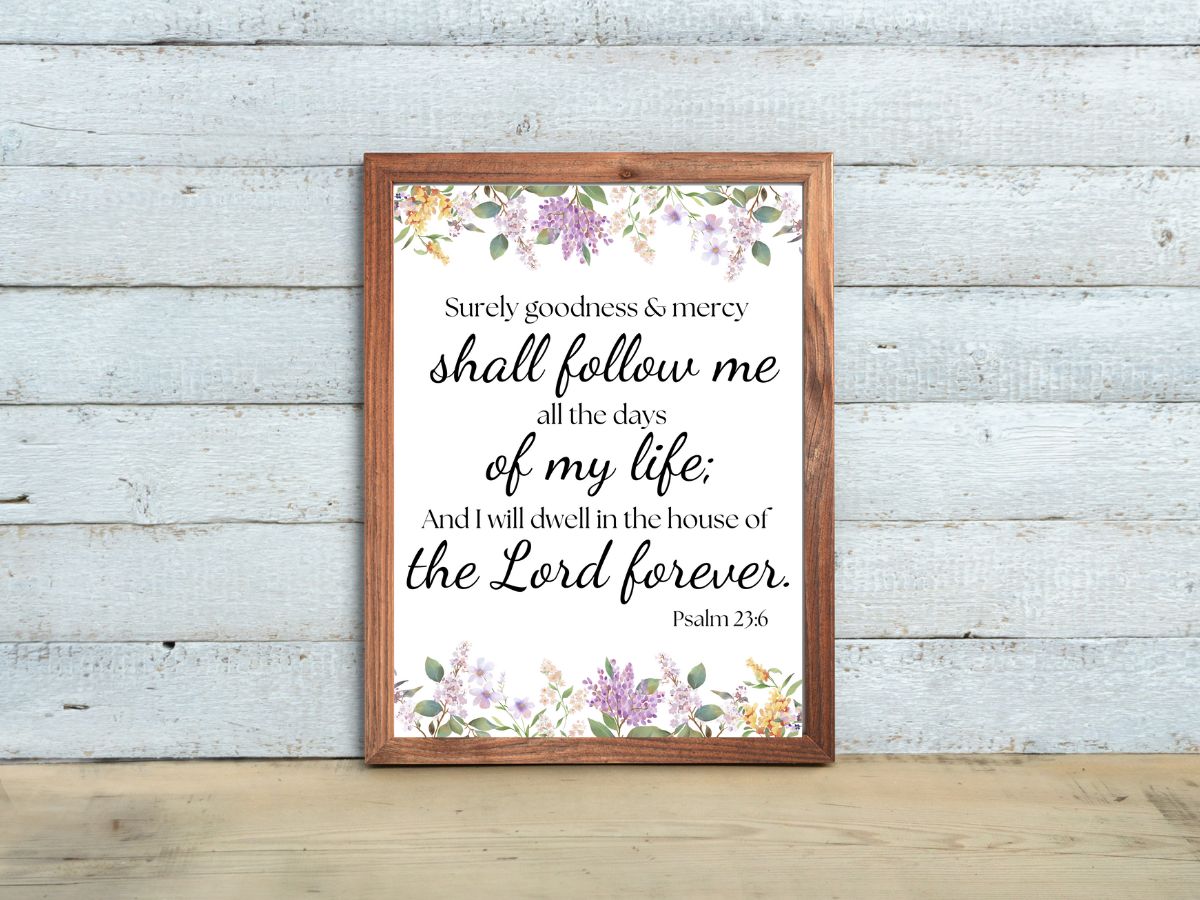 Free Printable Bible Verses with Beautiful Floral Designs
