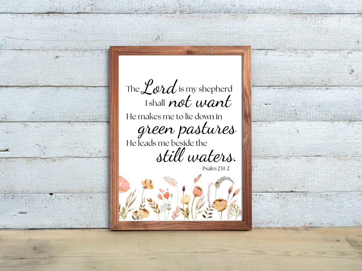Free Printable Bible Verses with Beautiful Floral Designs