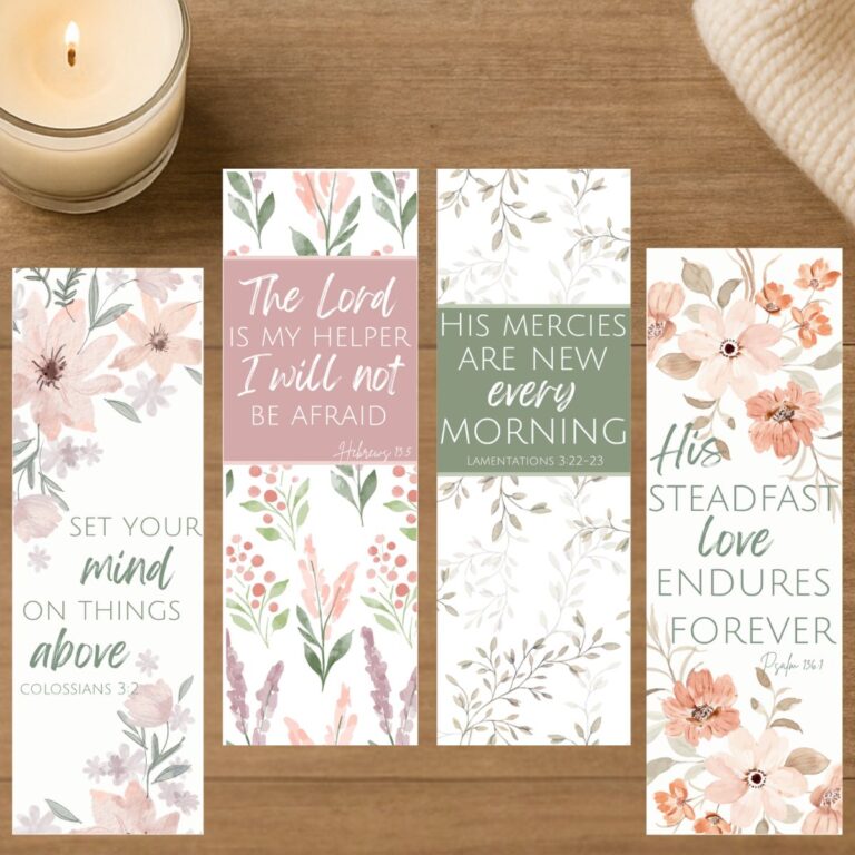 Beautiful Bible Verse Bookmarks - Free Printables