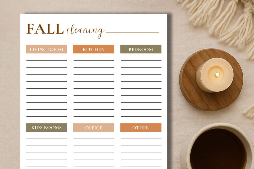 Free Printable Fall Cleaning Checklist Plus Cleaning Guide