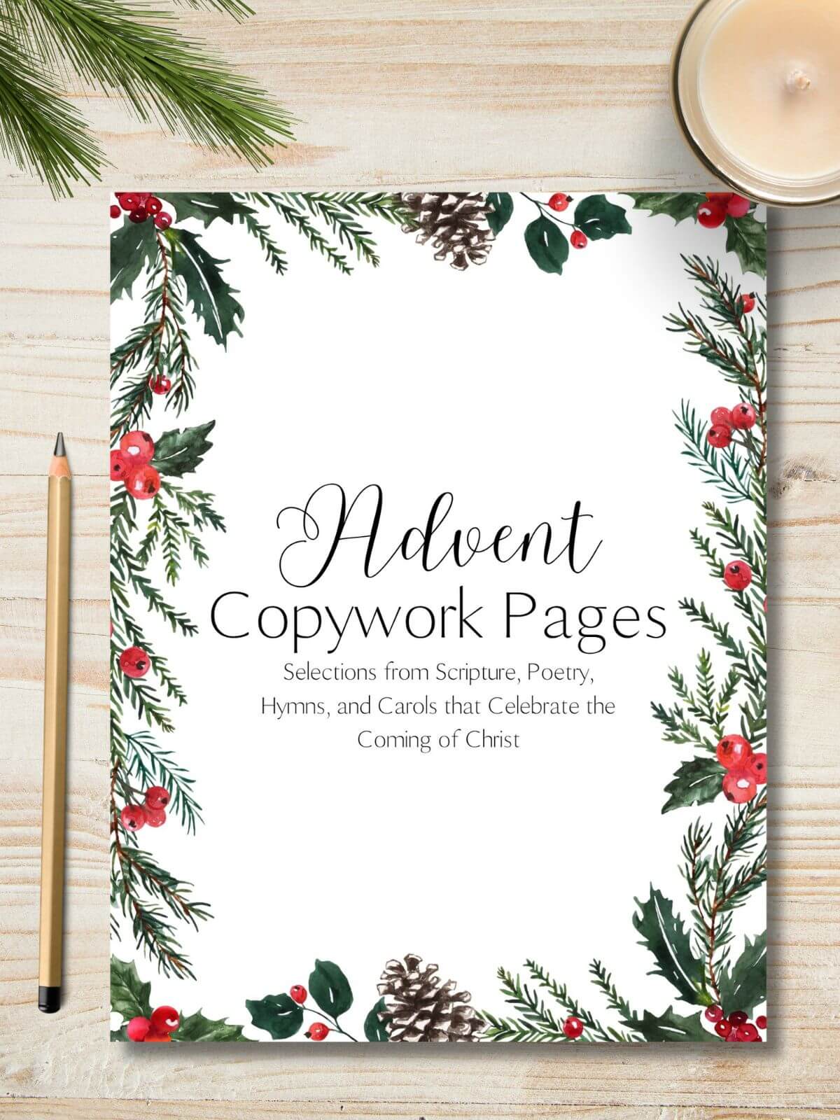 Advent Copywork Pages (Free Printable)