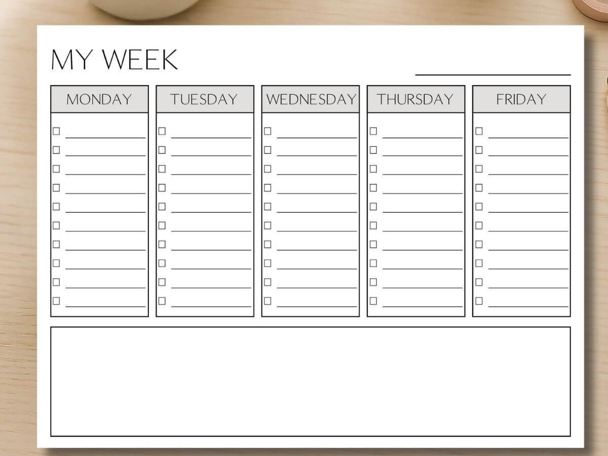 Free Weekly Homeschool Checklist Printable (Edit in Canva)